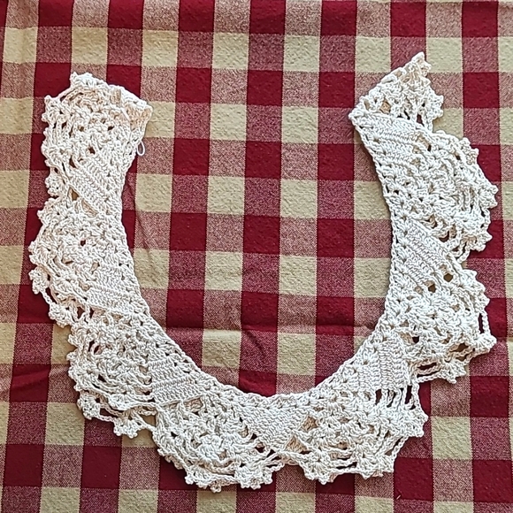 Vintage | Accessories | Vintage Handmade Crocheted Collar Victorian ...
